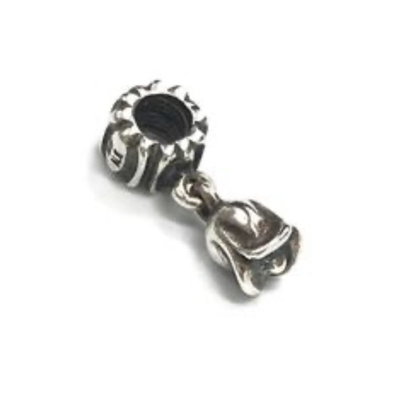 Pandora | Jewelry | Retired Pandora Rose Flower Dangle Charm Sterling ...